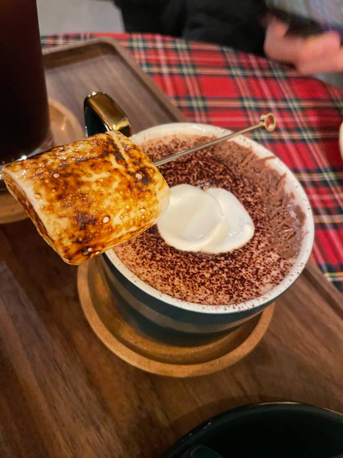 Big 커뮤니티 포스트 핫초코 코코아 구운 마쉬멜로우