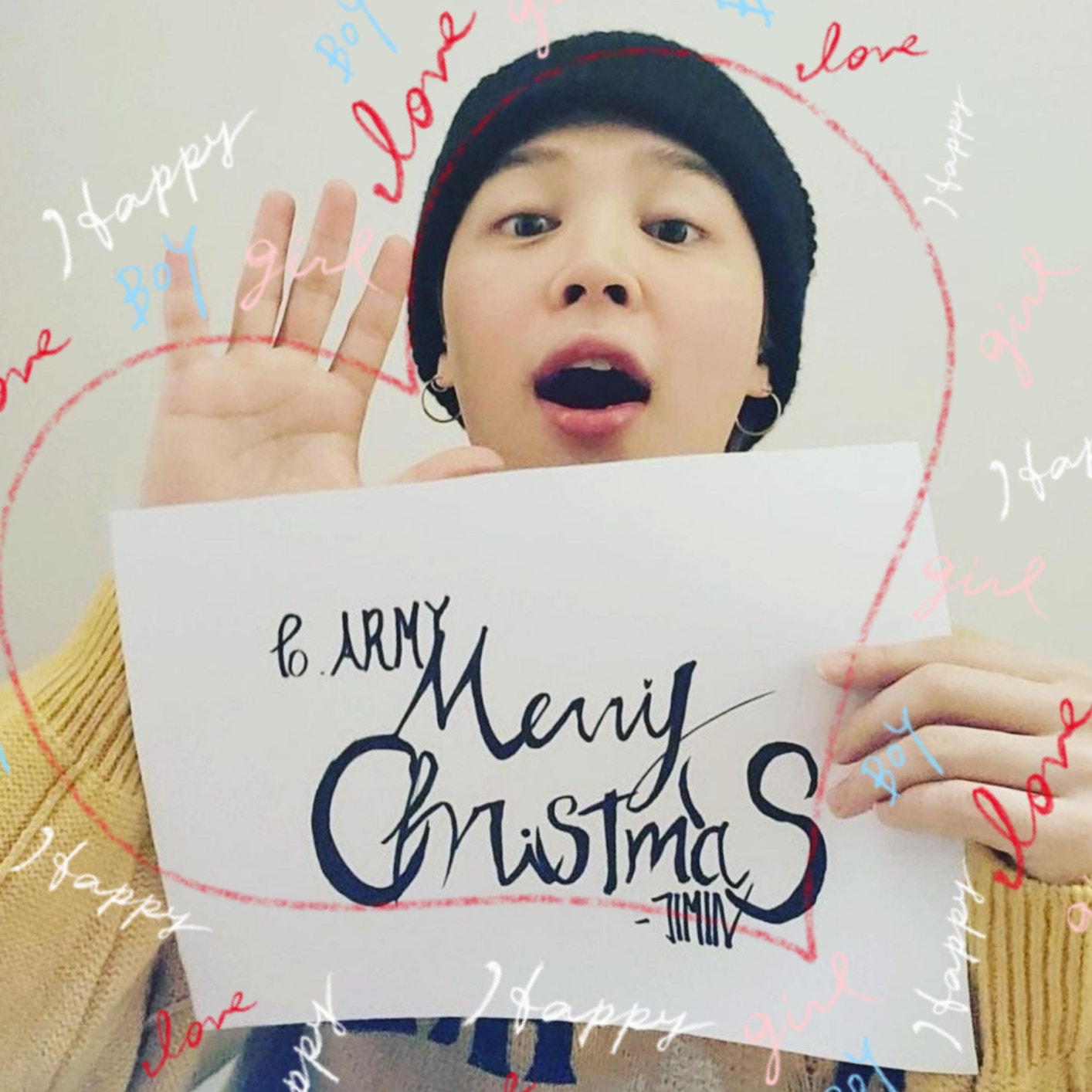 BTS Community Post - 🧡💛🧡大好きなジミン🧡💛🧡 🐥おはよう🐥 まだChristmas気分が 全然抜けきらない朝 ジミン ...