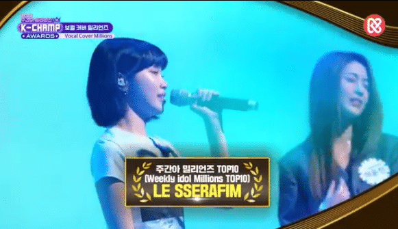 LE SSERAFIM Community Post - 🚨 2022 K-CHAMP AWARD Weekly Idol Millions ...