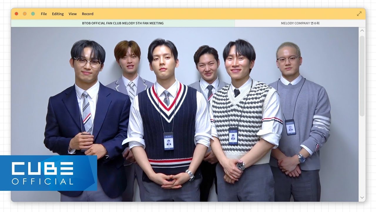 Weverse BTOB Media - 비투비 (BTOB) - 멜로디 5기 팬미팅 [MELODY COMPANY 연수회] 인사 영상