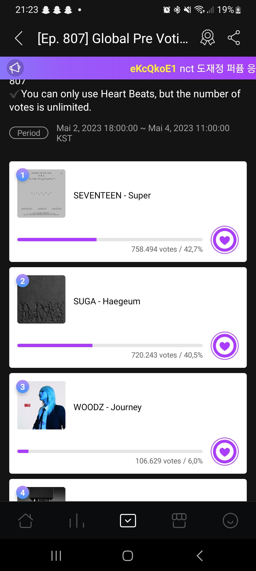 BTS Community Post - VOTE FOR SUGA ON Mubeat!!! PLEASE! HE DESERVE THE 1st PLACE!! #forsuga # ...