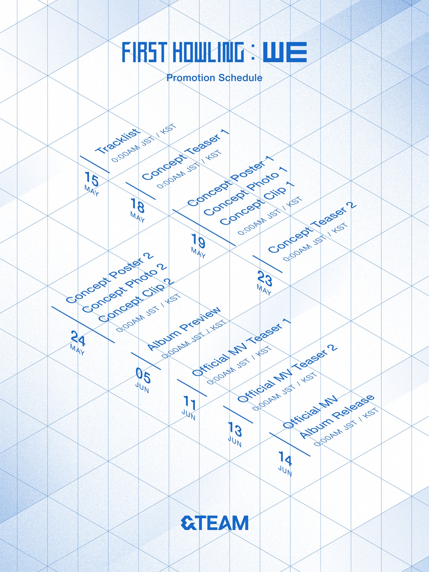 위버스 &TEAM 이미지 - First Howling : WE Promotion Schedule