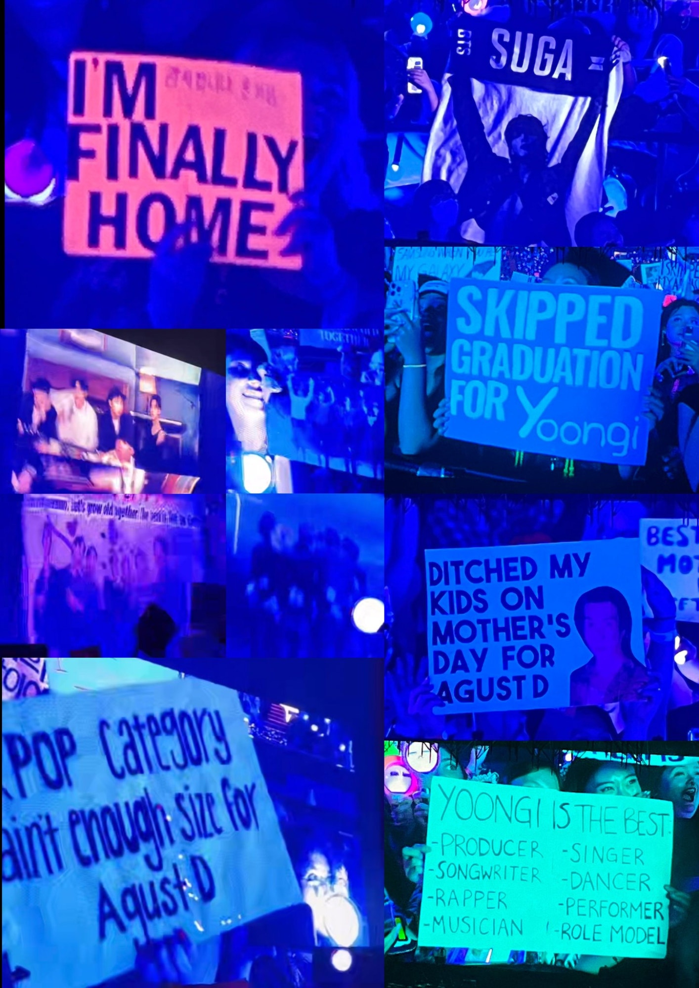 BTS Community Posts - agust d concert army banners