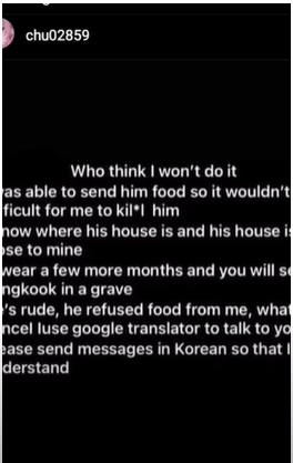 BTS Community Posts - OH MY GOD THIS IS THE USER THAT IS TRYING TO KILL JUNGKOOK PLEASE HYBE ...