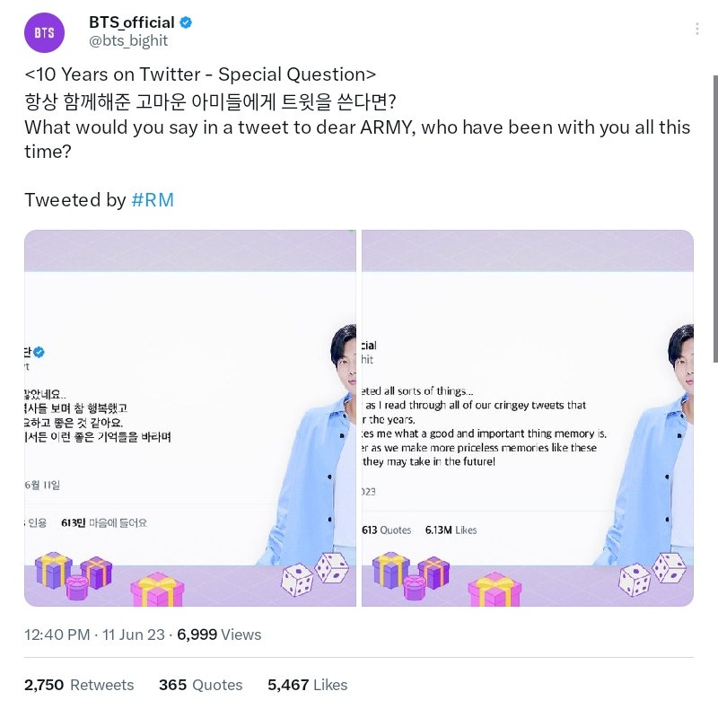 BTS Community Posts - @/bts_bighit twitter post 항상 함께해준 고마운 아미들에게 트윗을 ...
