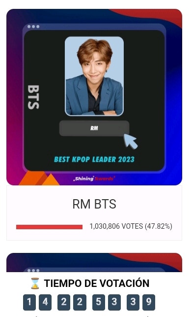 BTS Community Posts - voten por favor a RM es muy importante por fa 💜💜💜💜😍🥰