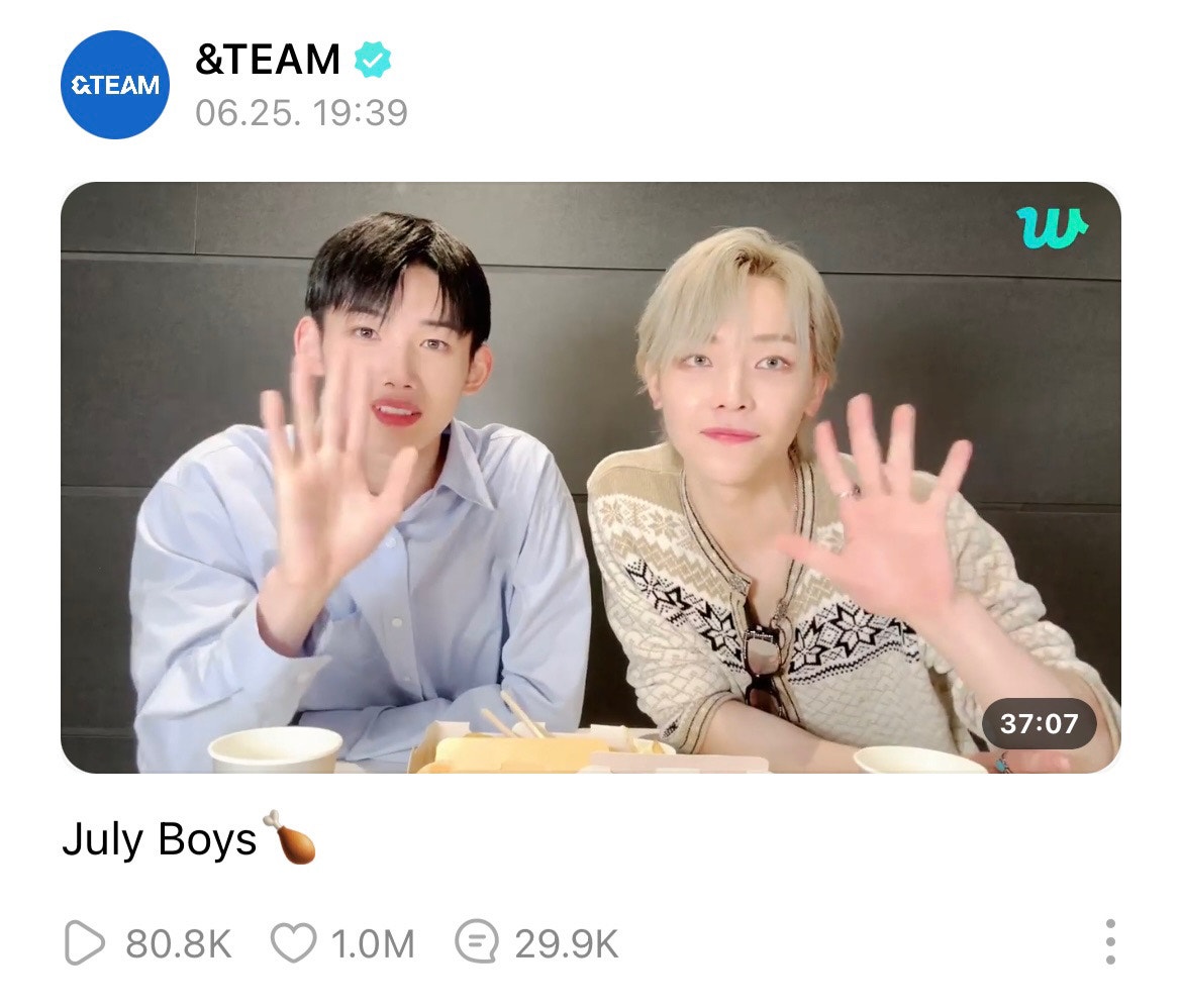 &TEAM Community Posts - #to_nicholas #to_jo インガの撮影で疲れたと思うのに、結構長めにウィバラやってくれてほんとに嬉しかった😢💕 この2人のゆるい ...