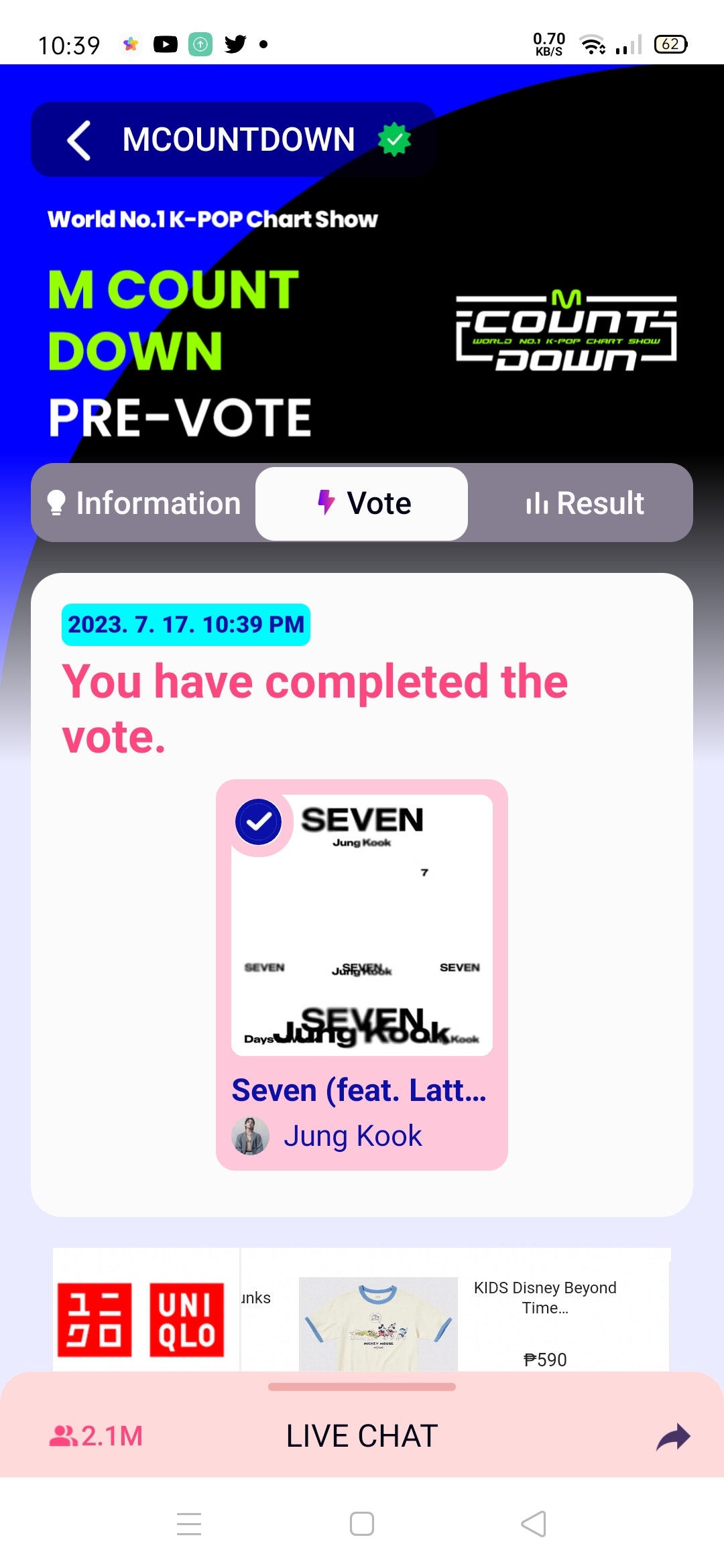 BTS Community Posts - ARMY, let's continue to vote for our golden maknae, JK!!! We can do it ...
