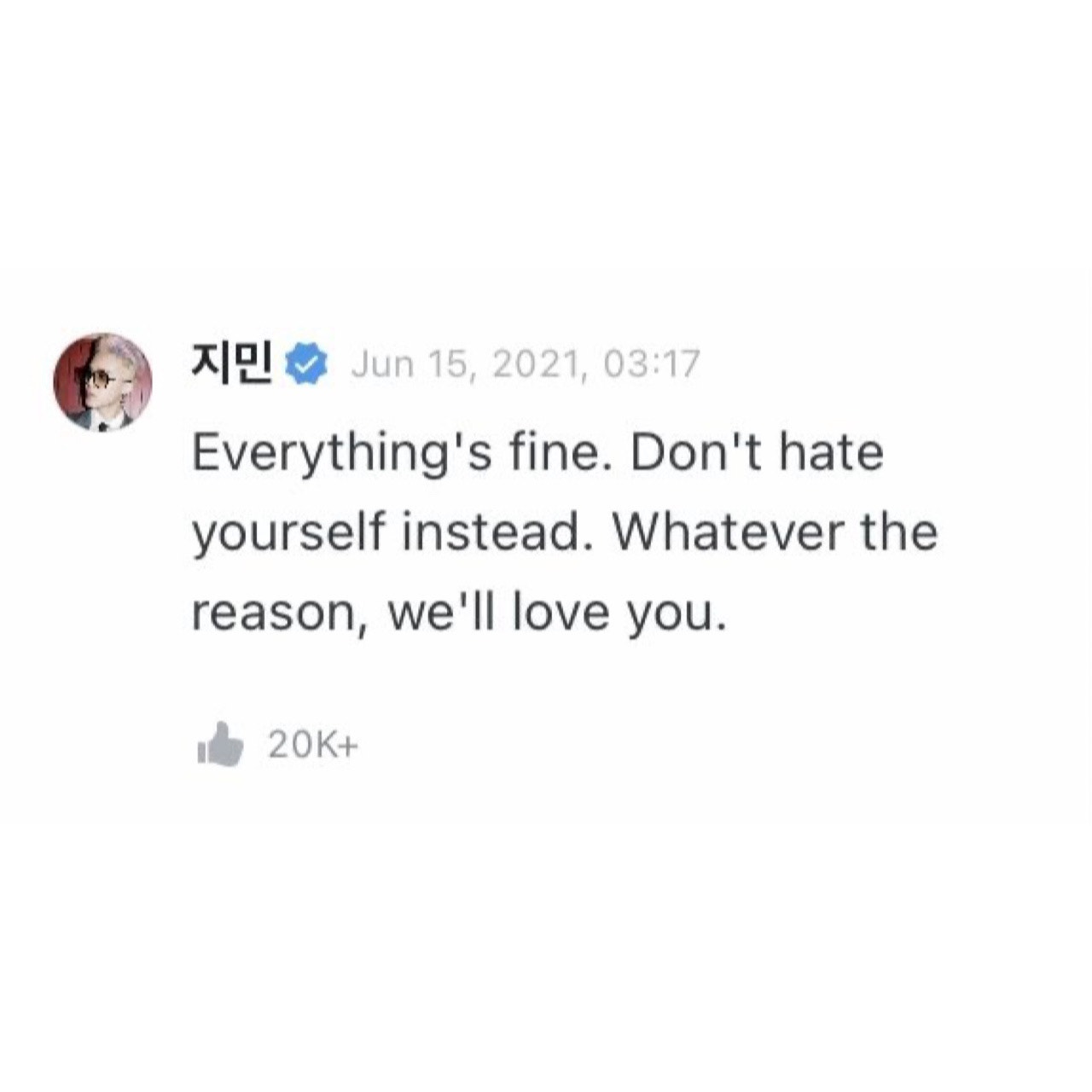 BTS Community Post - Remember when our sweetest Jiminah~ said this 🥺😭