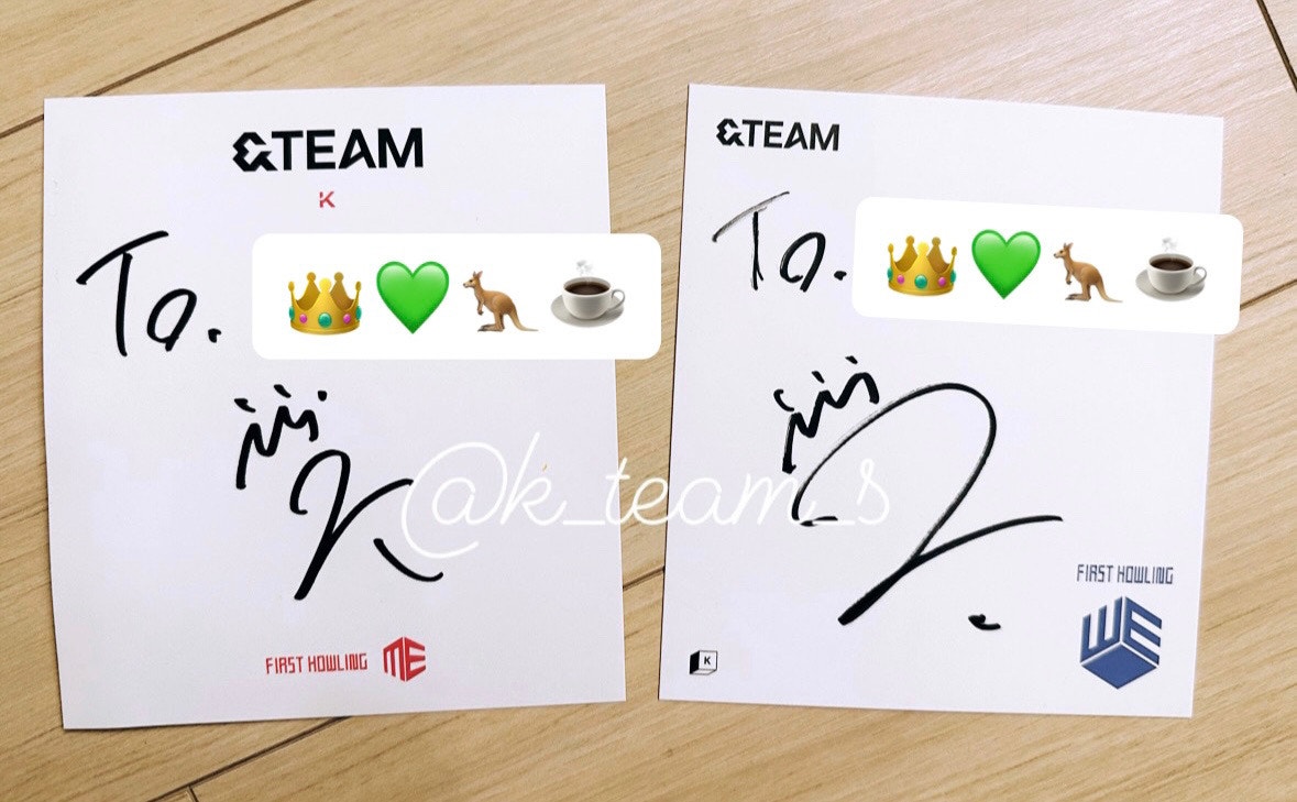 &TEAM Community Posts - #to_k ケイくん〜💚 1stと2nd並べたら サインがめっちゃ進化してたよ🤣💚 描き慣れてめっちゃサインっぽくなってる ケイくんのサイン ...