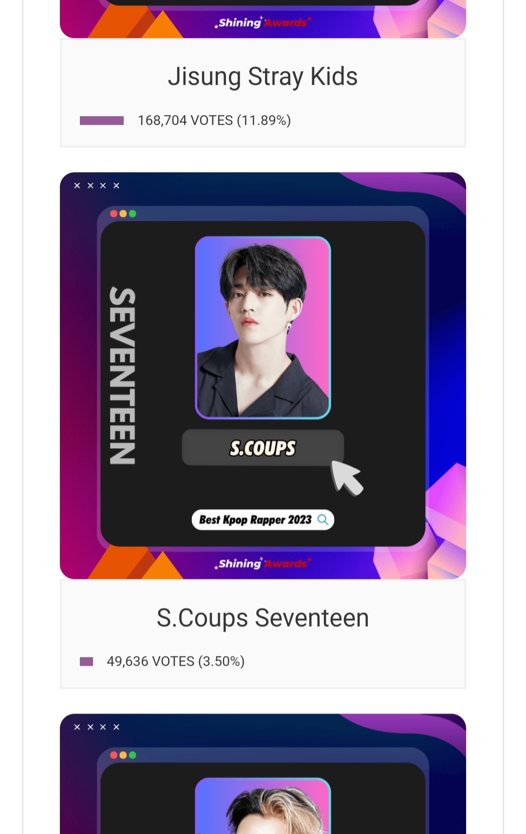 SEVENTEEN Community Posts - 快去给酷酷投票啊 酷酷的票少的可怜 快去给酷酷投票啊！！！！