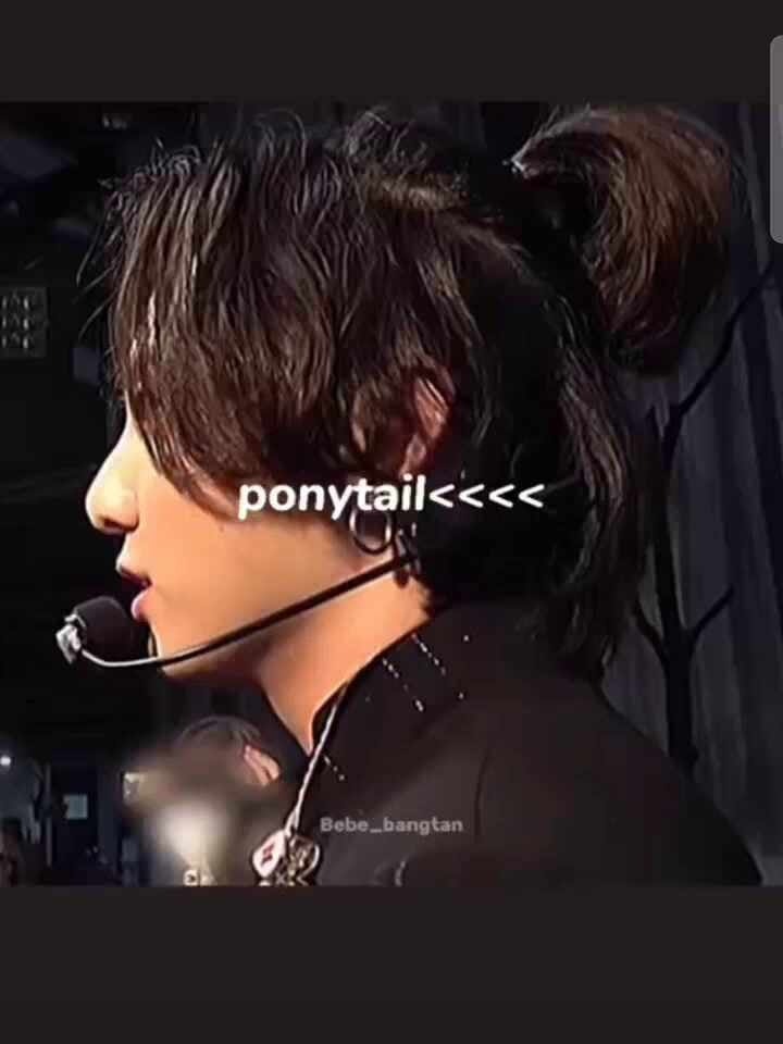 BTS Community Post - This Style Of Him With Ponytail Hits Hard On My ...