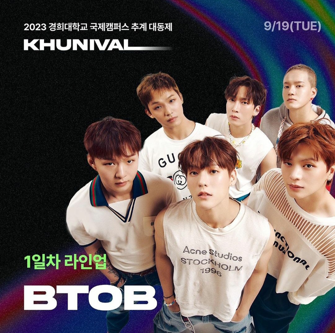 BTOB Community Post - 2023 경희대학교 추계대동제 1일차 아티스트 라인업 공개 안녕하세요, 경희대학교 국제캠퍼스 제55대 희로 총학생회입니다. 드디어 ...