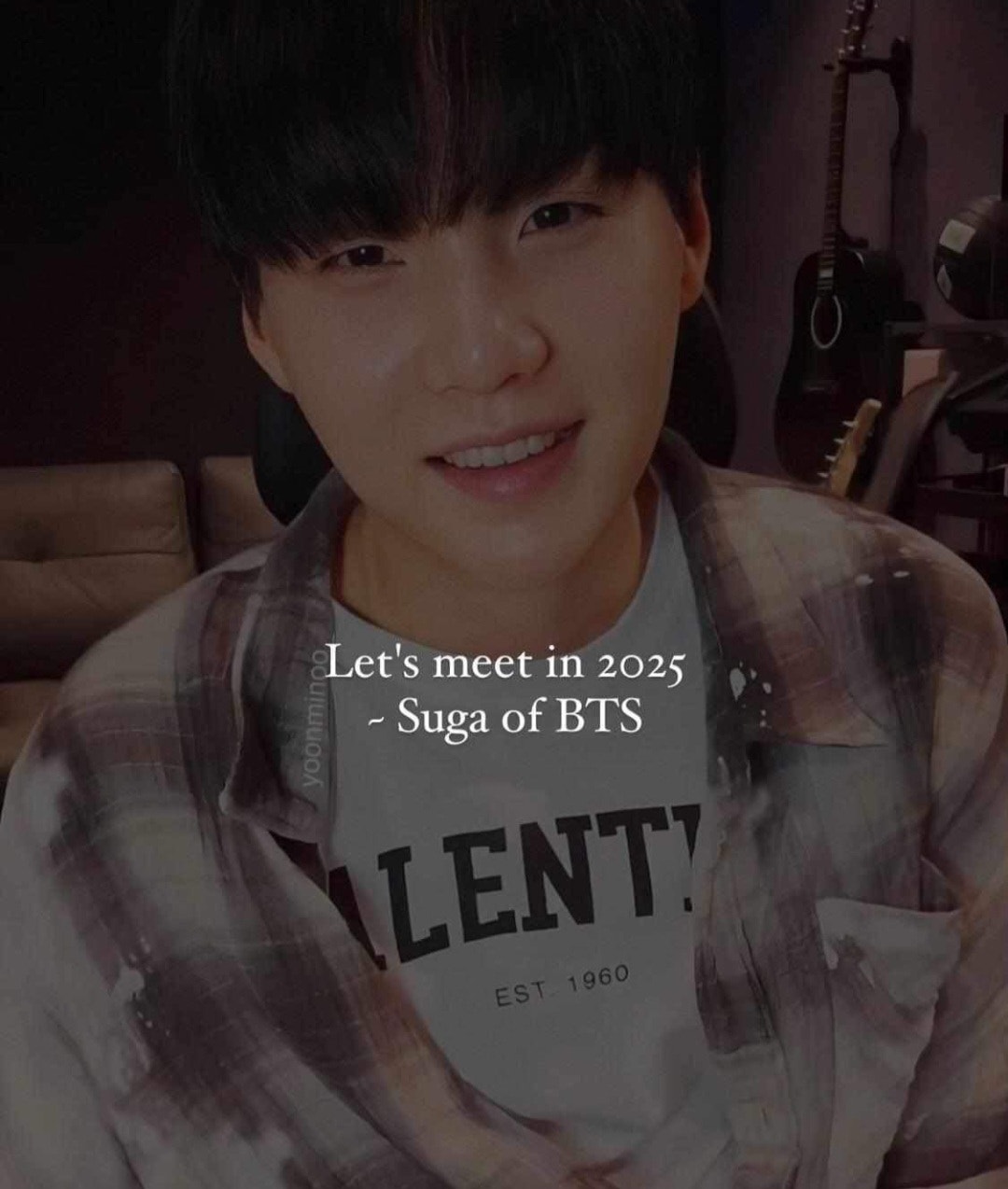 BTS Community Posts - Let's meet in 2025 🙂🥀 #to_suga #to_yoongi