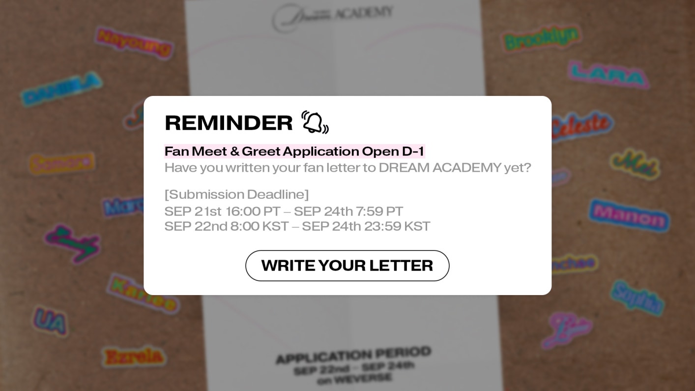KATSEYE Community Post - Have you written your fan letter to Dream ...
