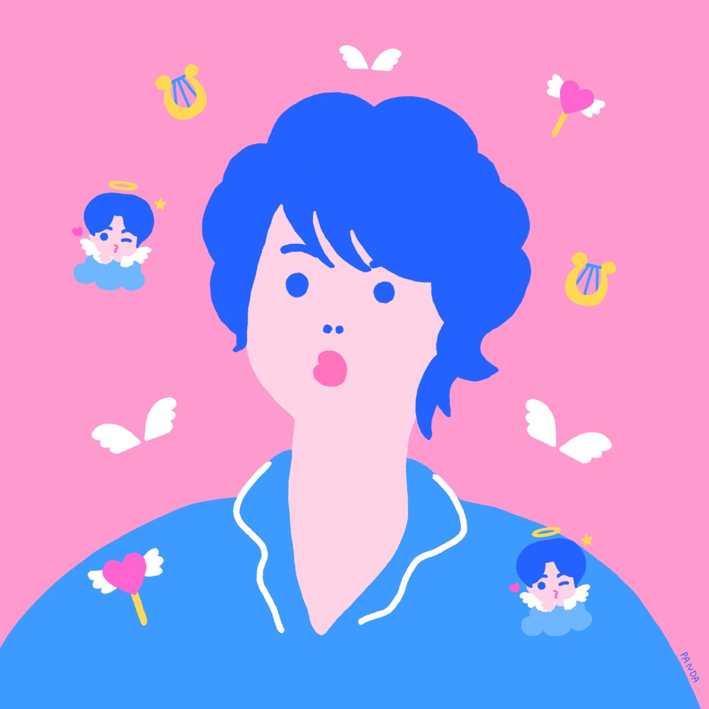 Bts Community Post ジンくん、たくさん動画残してくれてありがとう💜かわいいジンくん描きました ️ Dear Jin