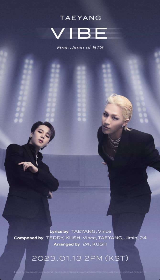 BTS Community Posts - Taeyang Twitter Update VIBE (Feat. Jimin of BTS) - TAEYANG 2023.01.13 2PM ...