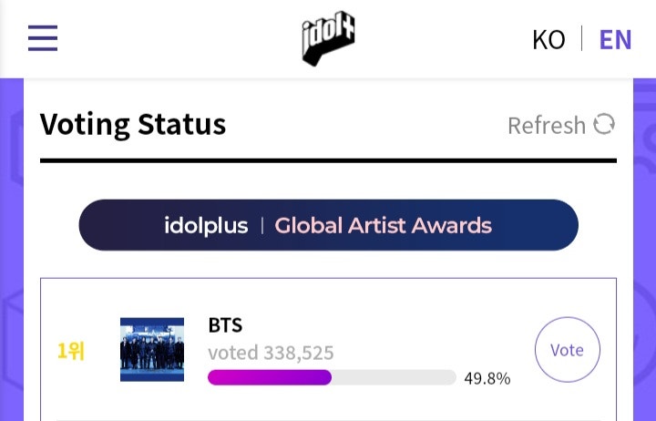 BTS Community Post - ARMY Please vote for BTS You can vote every day per each account. (IDOL+ ...