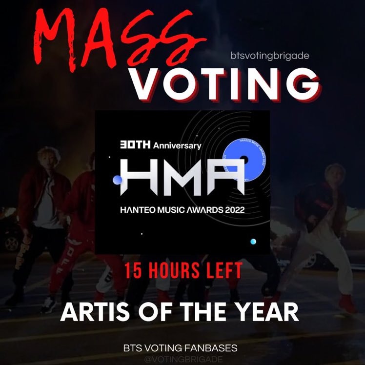 BTS Community Post - 🚀MASS VOTING PARTY STARTS 🚀 🚨 15 HOURS LEFT TO VOTE 🚨 Cast your HMA tickets ...