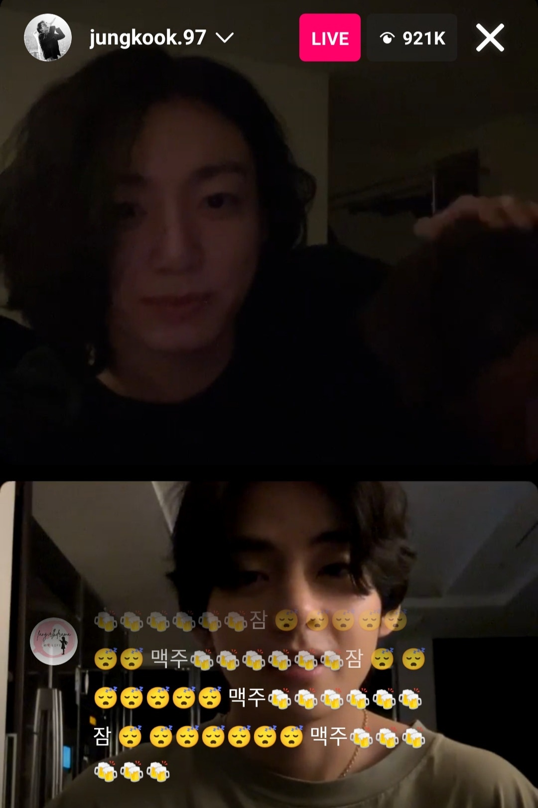 BTS Community Posts - Taekook's Instagram Live early this morning (my time zone it was 3:30am ...