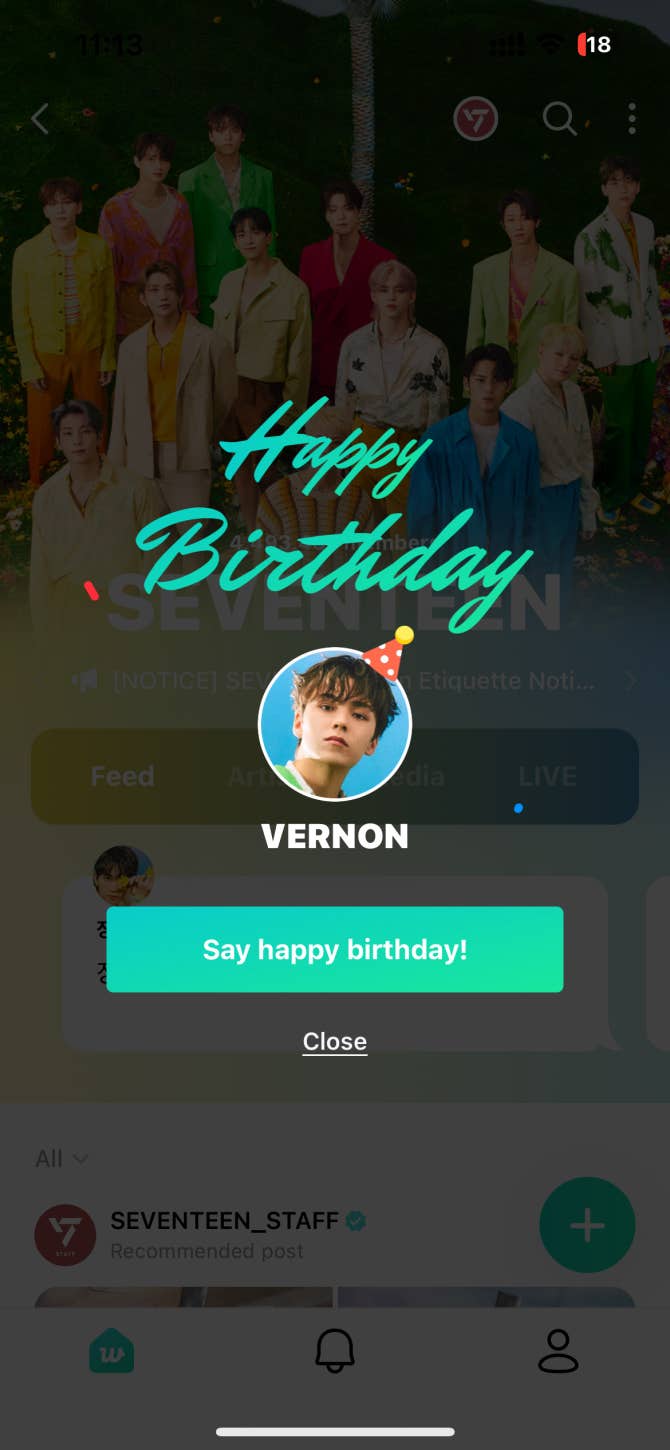 Seventeen Community Post 하하하 아기가 생일날 4분 15초 노래를 불렀어요 저는 마침 4월 15일