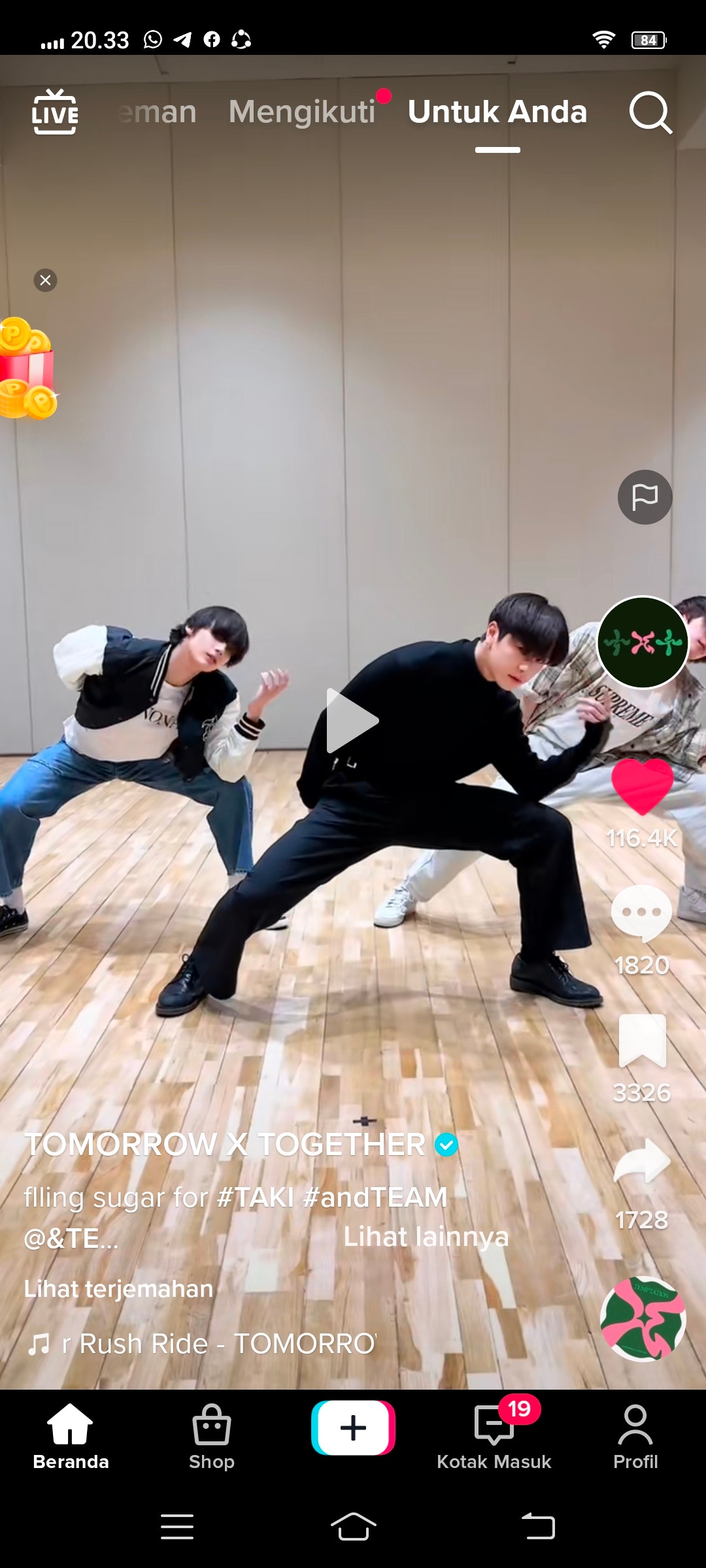 &TEAM Community Posts - TAKI dance sugar rush with beomgyu and hueningkai OMG taki very handsome ...