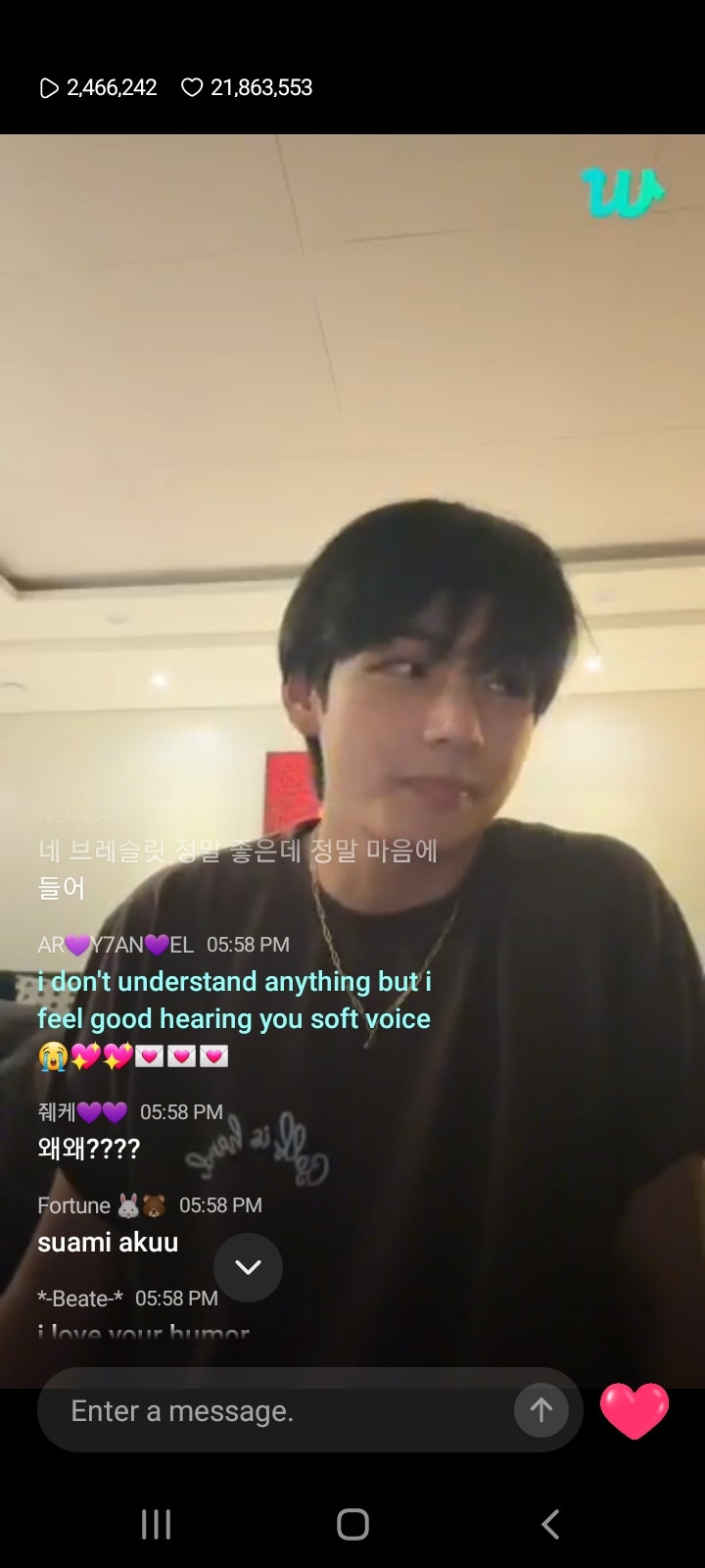 BTS Community Post - thnq for coming live today and make my day love you teahyung eat food and ...
