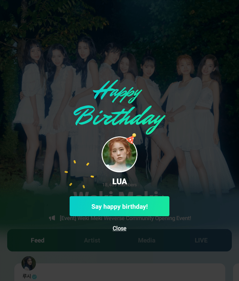 Weki Meki Community Posts - Happy Birthday Lua 🎂🎉