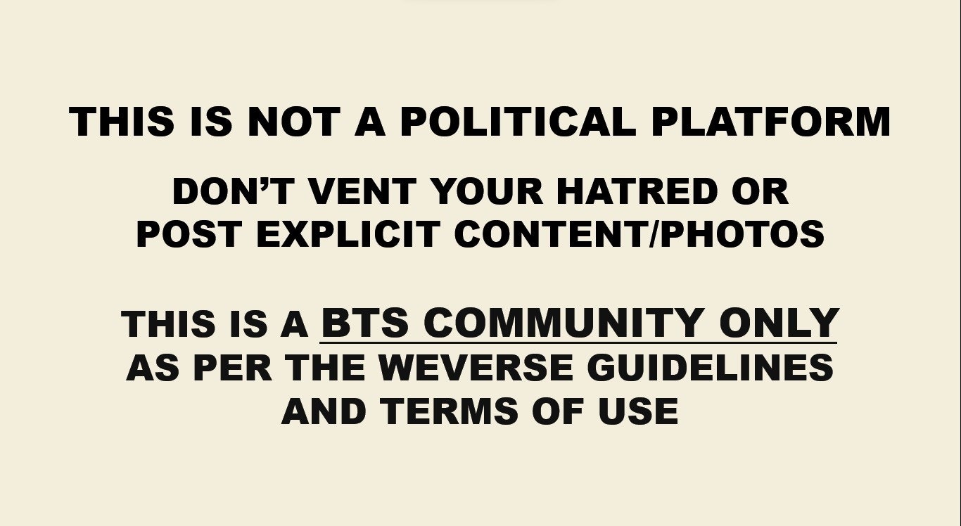 BTS Community Post - Please use social media responsibly. Exposure to ...