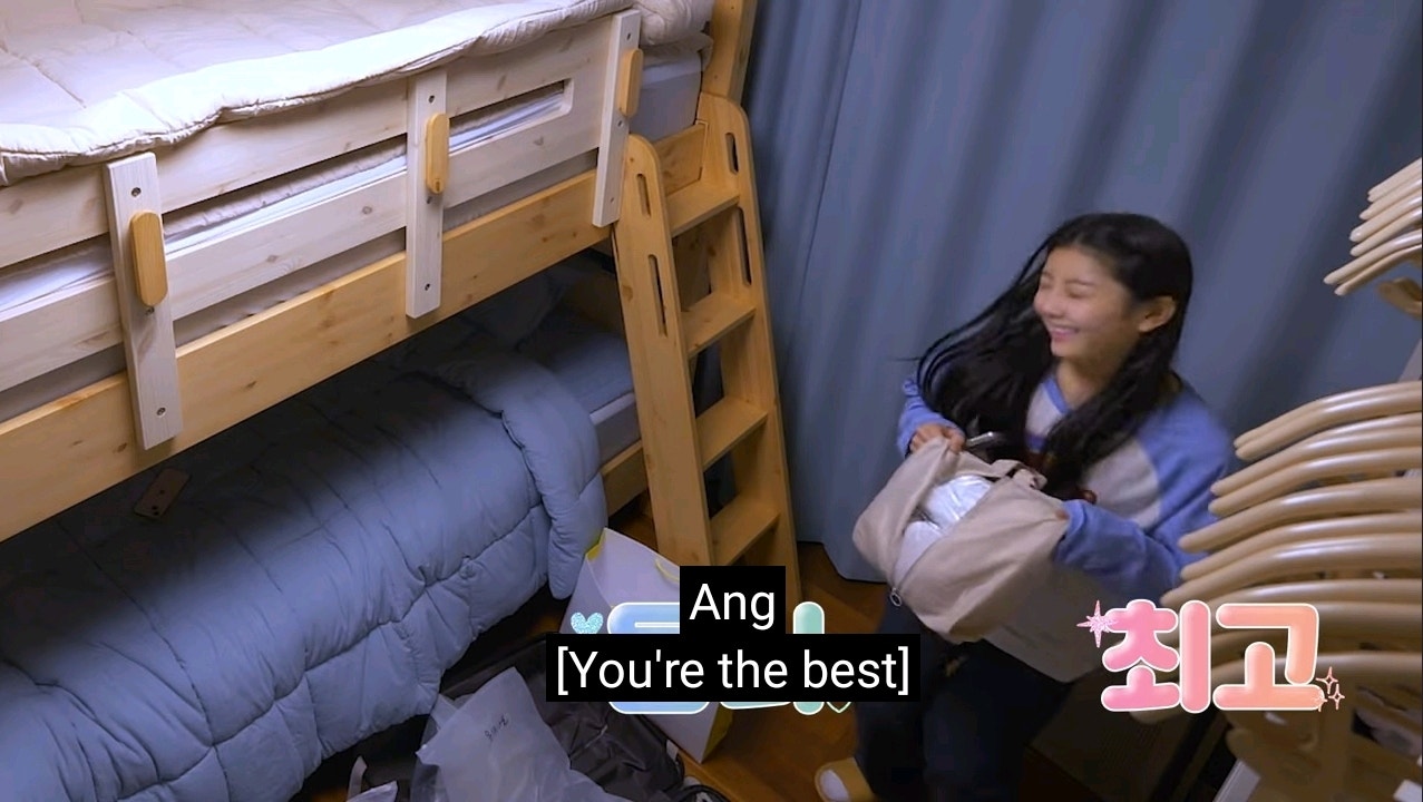 ILLIT Community Post - wonhee remembering there's a camera there 😂