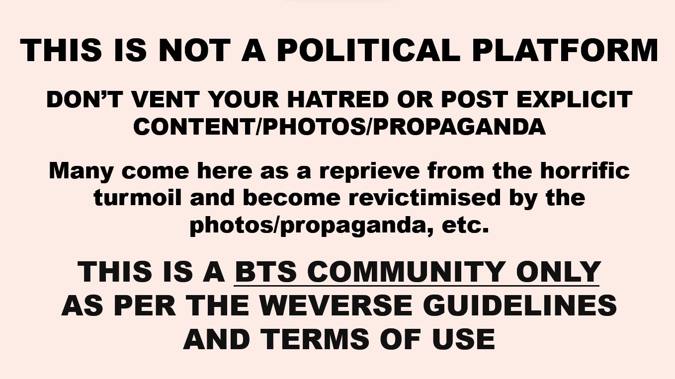 BTS Community Posts - Please use social media responsibly. Be kind to ...