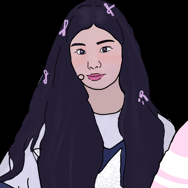 ILLIT Community Post - wonhee drawings side-by-side the two versions side by side