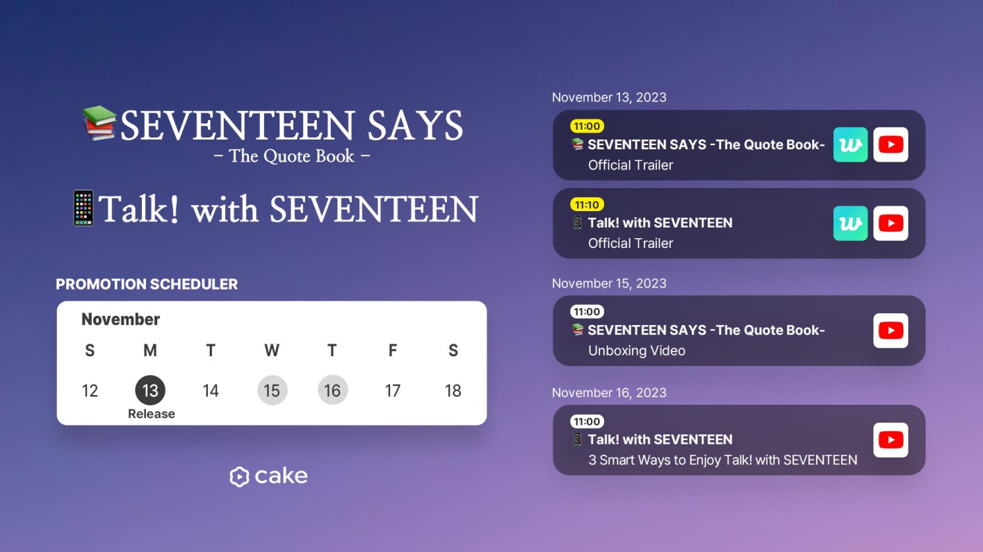 Weverse SEVENTEEN Image - SEVENTEEN SAYS & Talk! with SEVENTEEN Promotion Scheduler