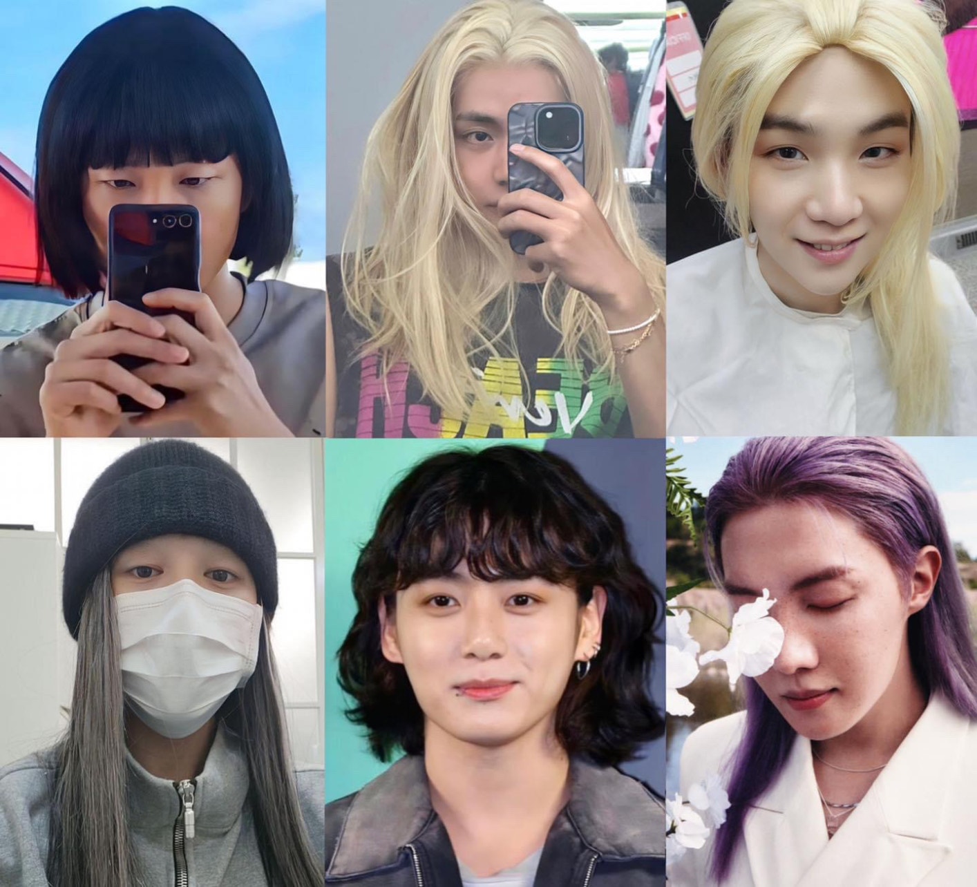 BTS Community Post - 6/7. BTS IN THEIR WIG ERA. CHOOSE YOUR FIGHTER ...