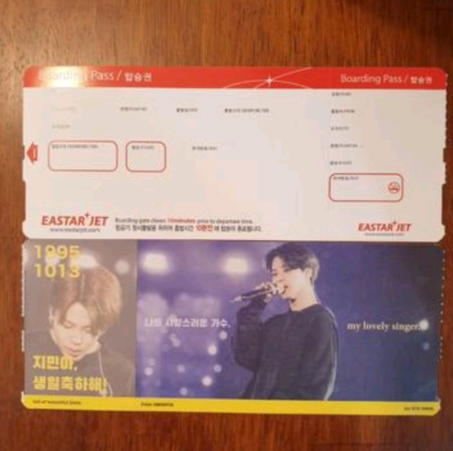 BTS Community Post - The issue is that the JİN AIR boarding pass ...