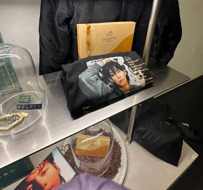 BTS Community Posts - Jungkook’s Golden Merch at the Godiva store, Wow ...