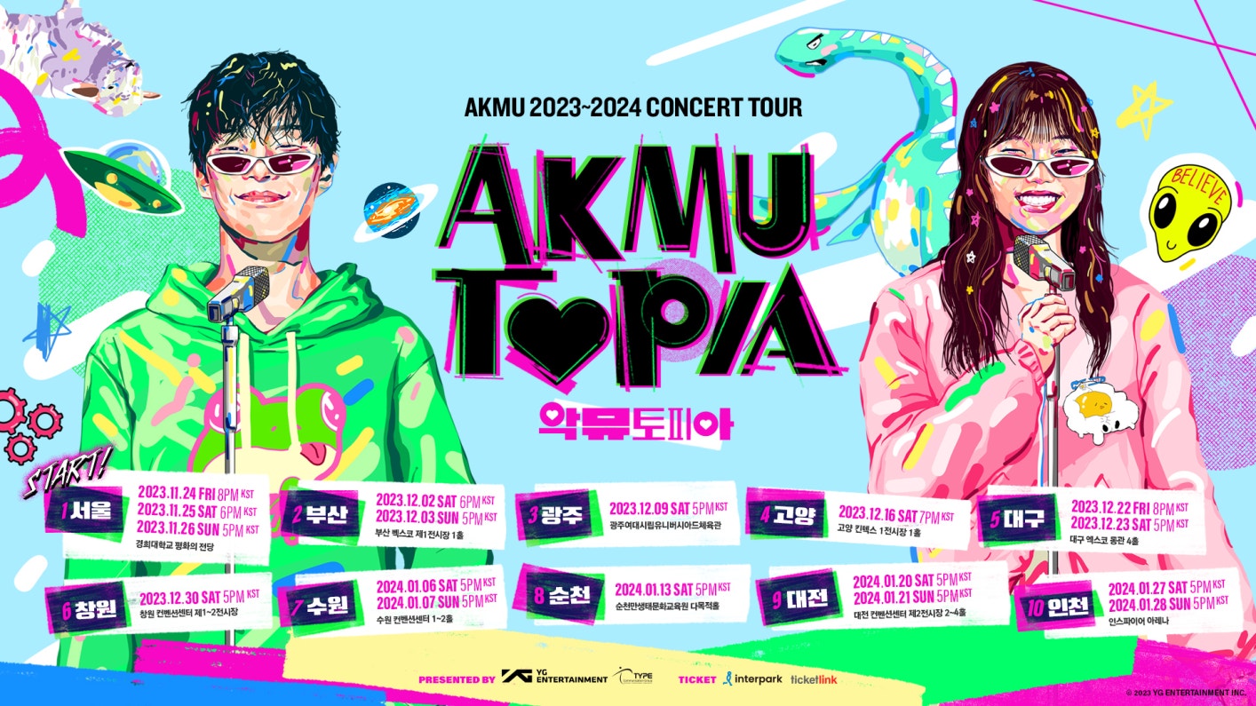 AKMU Community Post - 💘AKMU 2023~2024 CONCERT IN BUSAN [AKMUTOPIA]💘 "Seoul~ Busan~ Gwangju ...