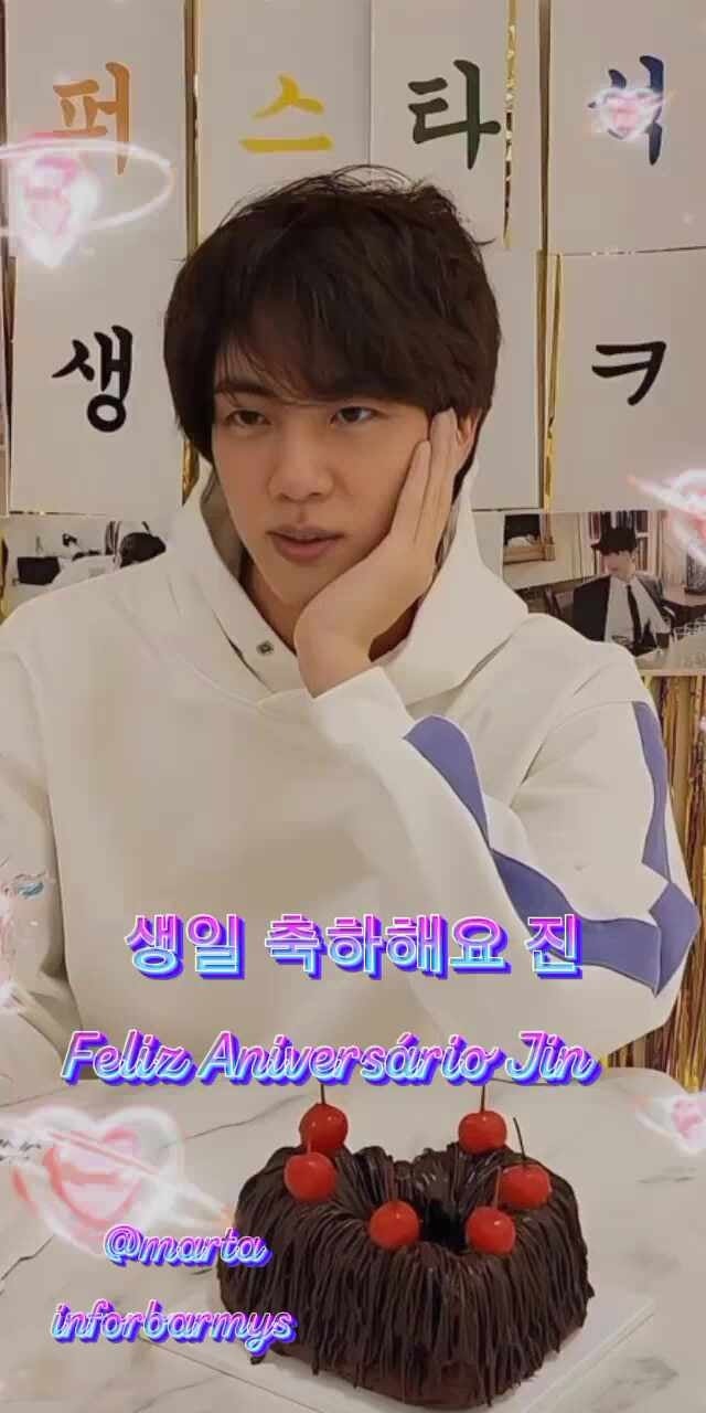 Bts Community Posts 생일 축하해요 진 축복의 샤워를 기원합니다 인생의 여정이 희망과 성취로 가득 차기를