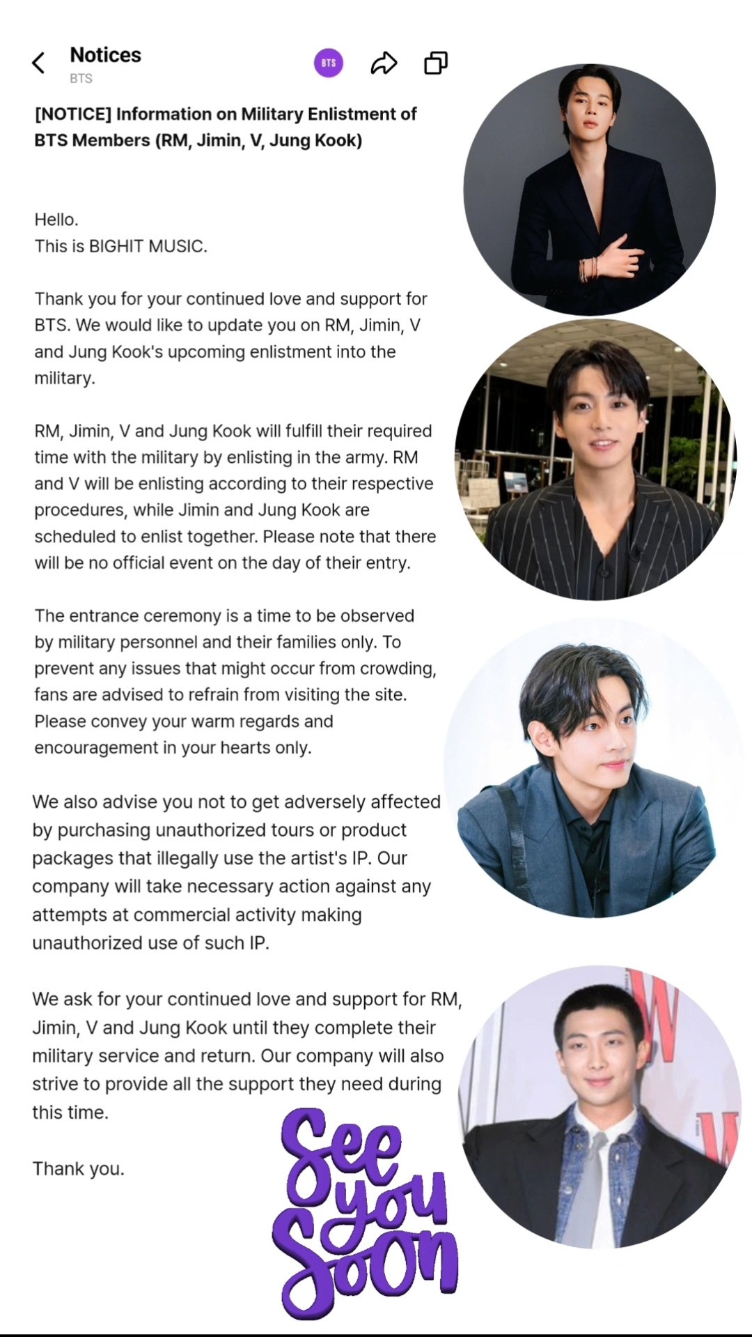 BTS Community Post - #To_BTS #To_RM #To_Jimin #To_Taehyung #To_Jungkook ...