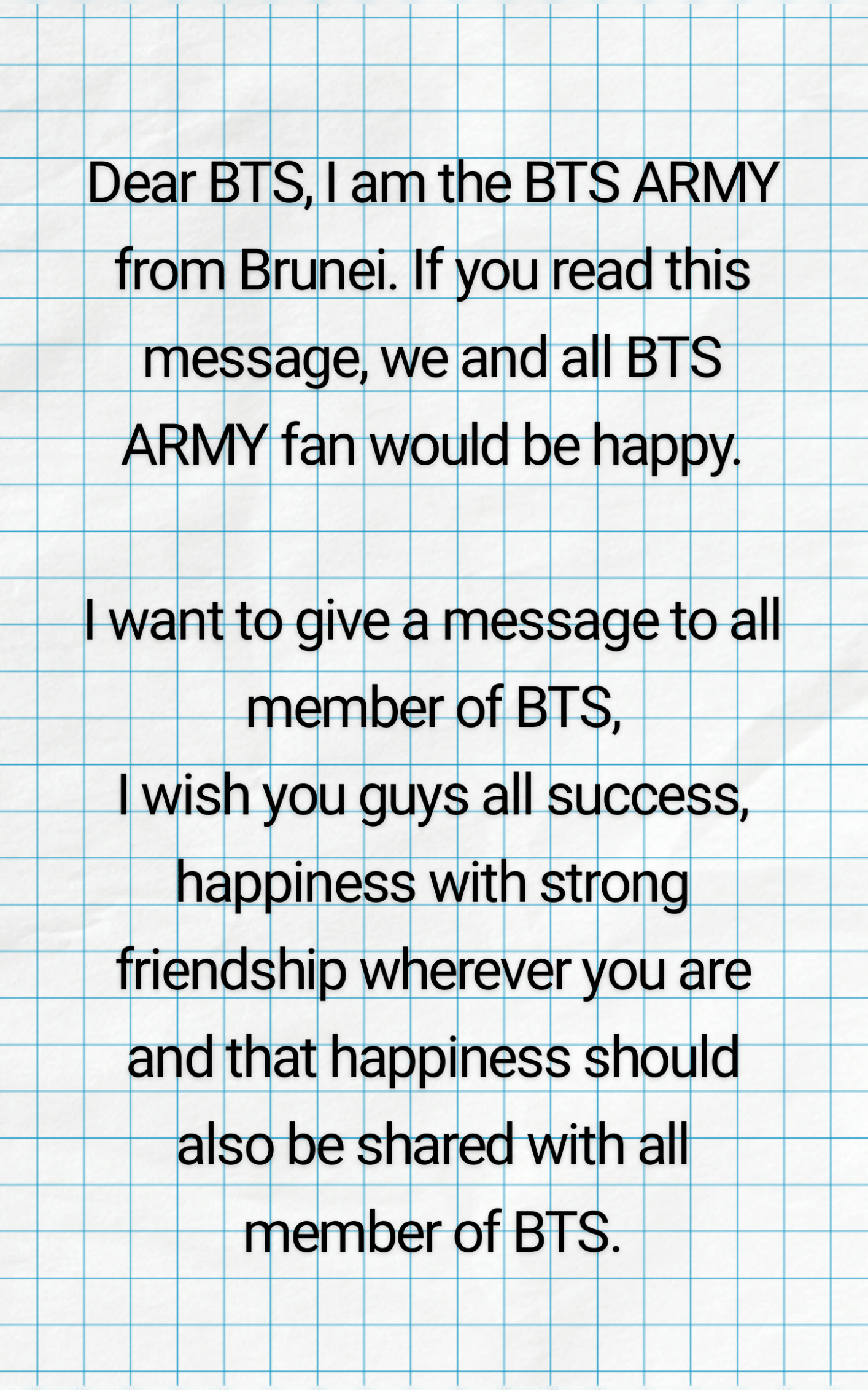 BTS Weverse Fan Letter