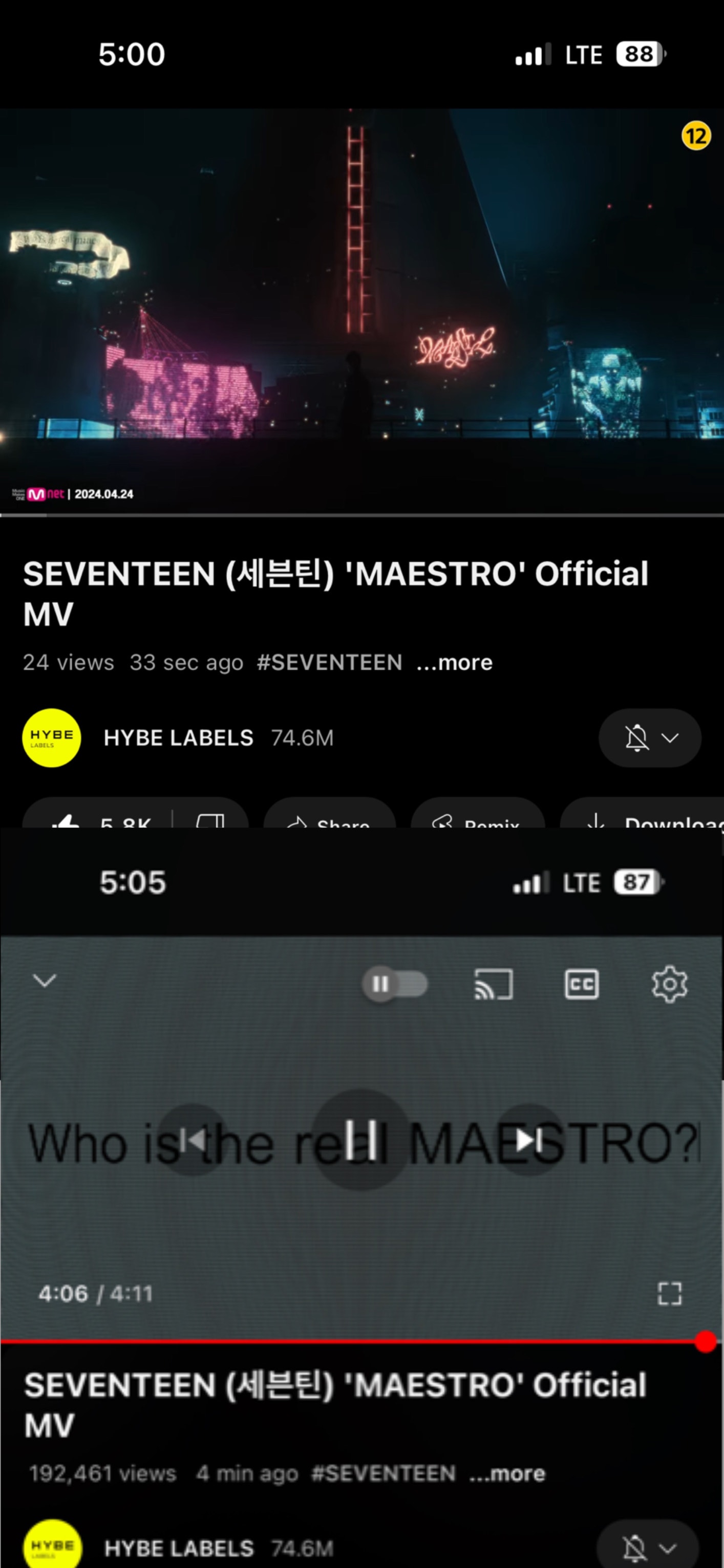 SEVENTEEN Community Post - #SVT_MAESTRO_MVSTREAMING 세븐틴 파이팅~~~~