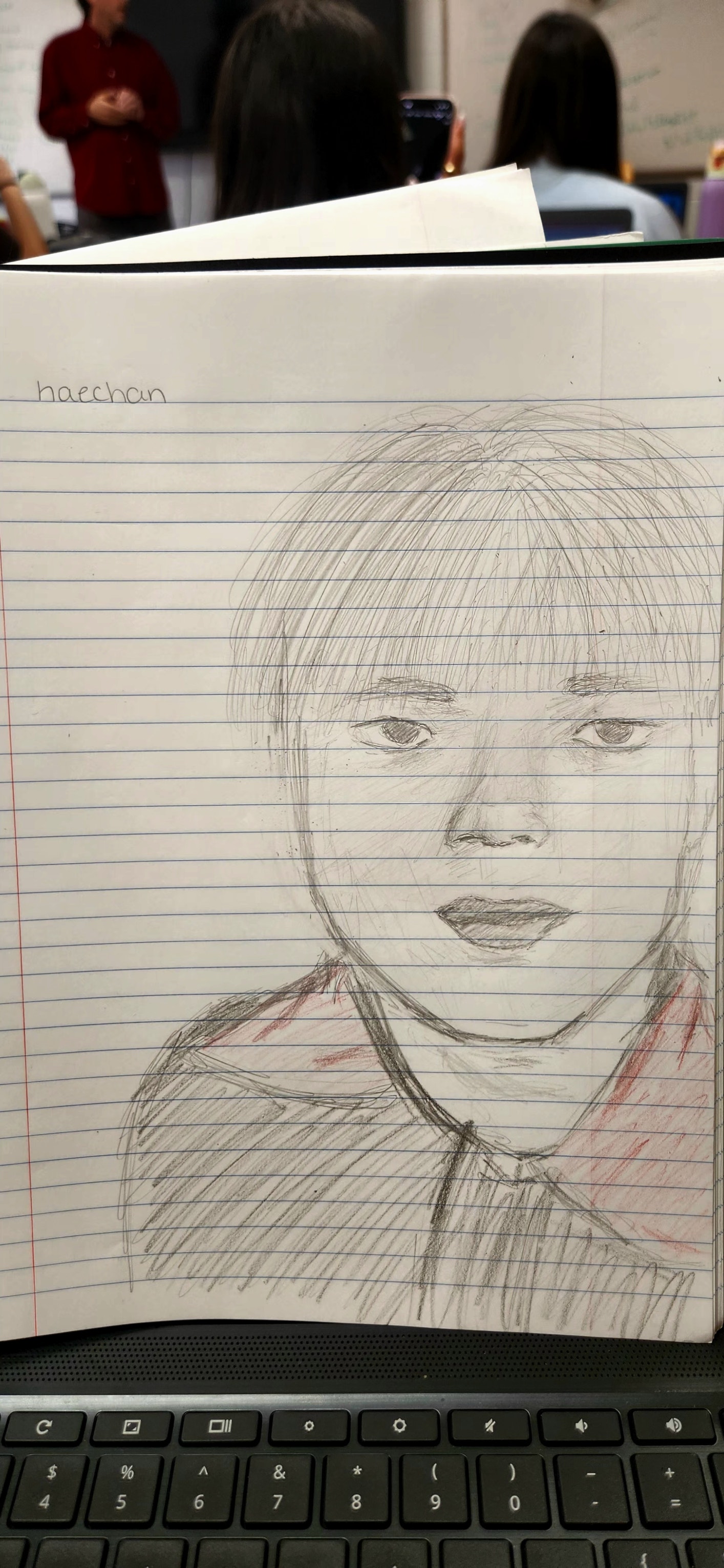 P1Harmony Community Posts - drawing during a lesson 🫣