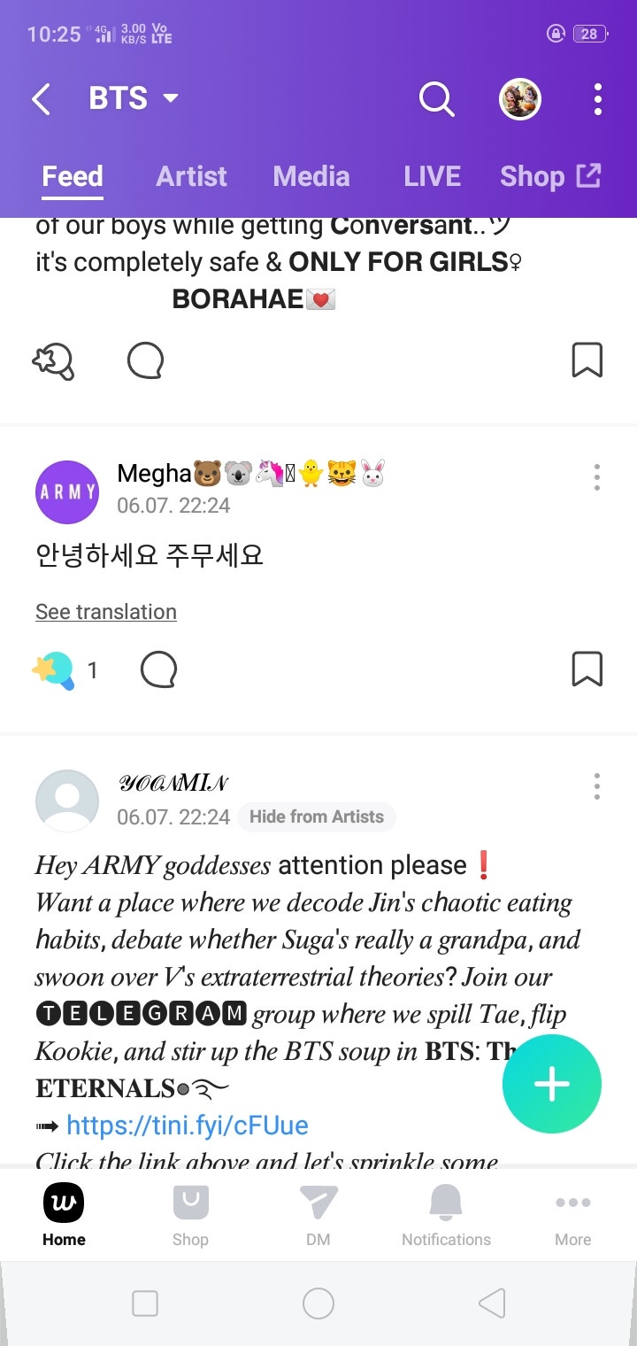 BTS Community Post - V oppa I have collected beautiful messages of army friend to make v oppa ...