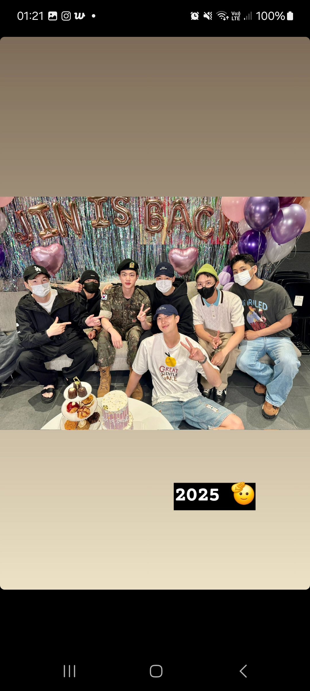 BTS Community Post - Hi love, I'm so happy, our Jin is back and soon we ...