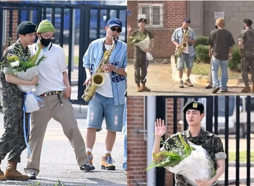 BTS Community Post - #to_jin welcome black jin oppa 😊 i miss you a lot ...