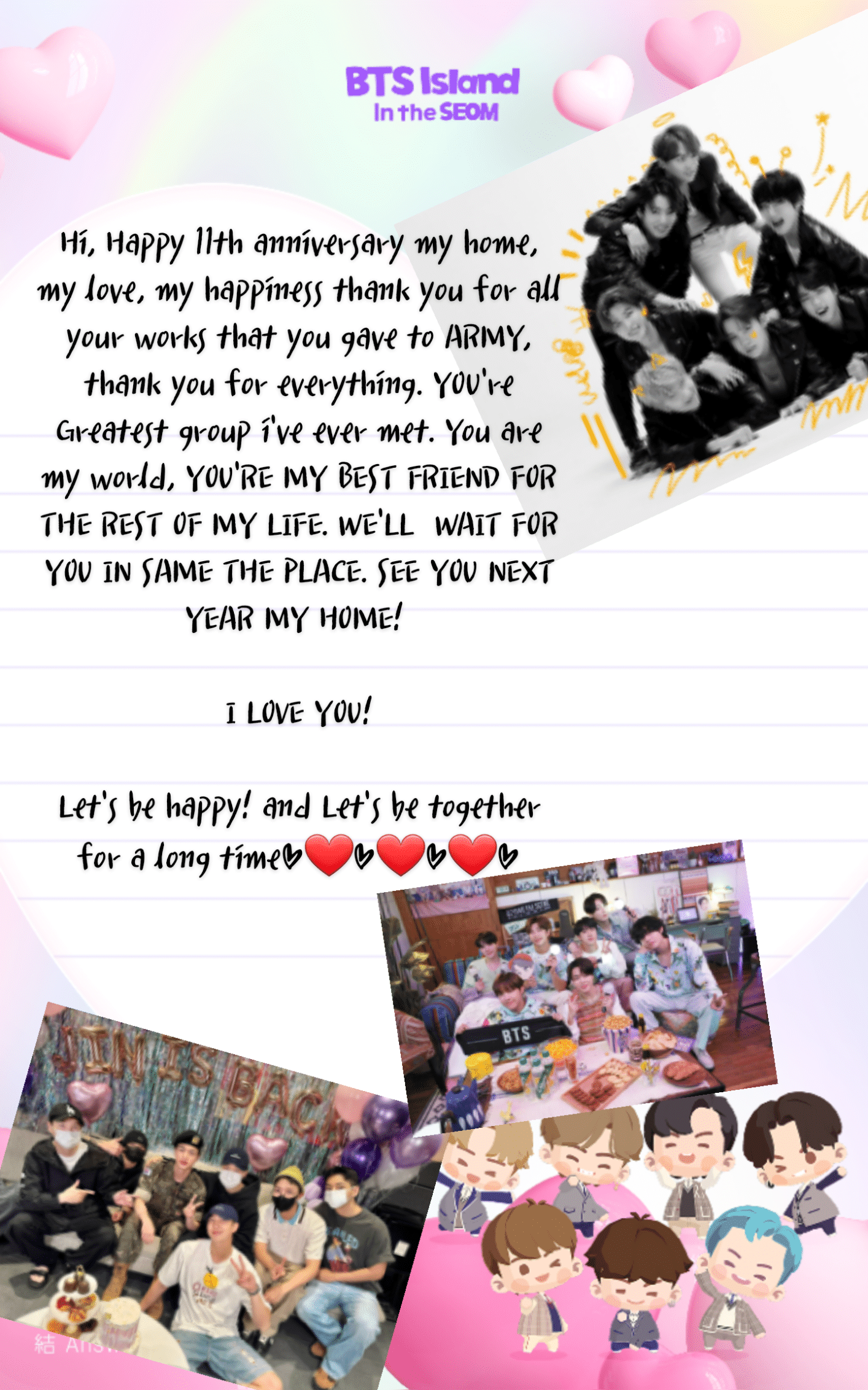 Carta de fans de Weverse de BTS