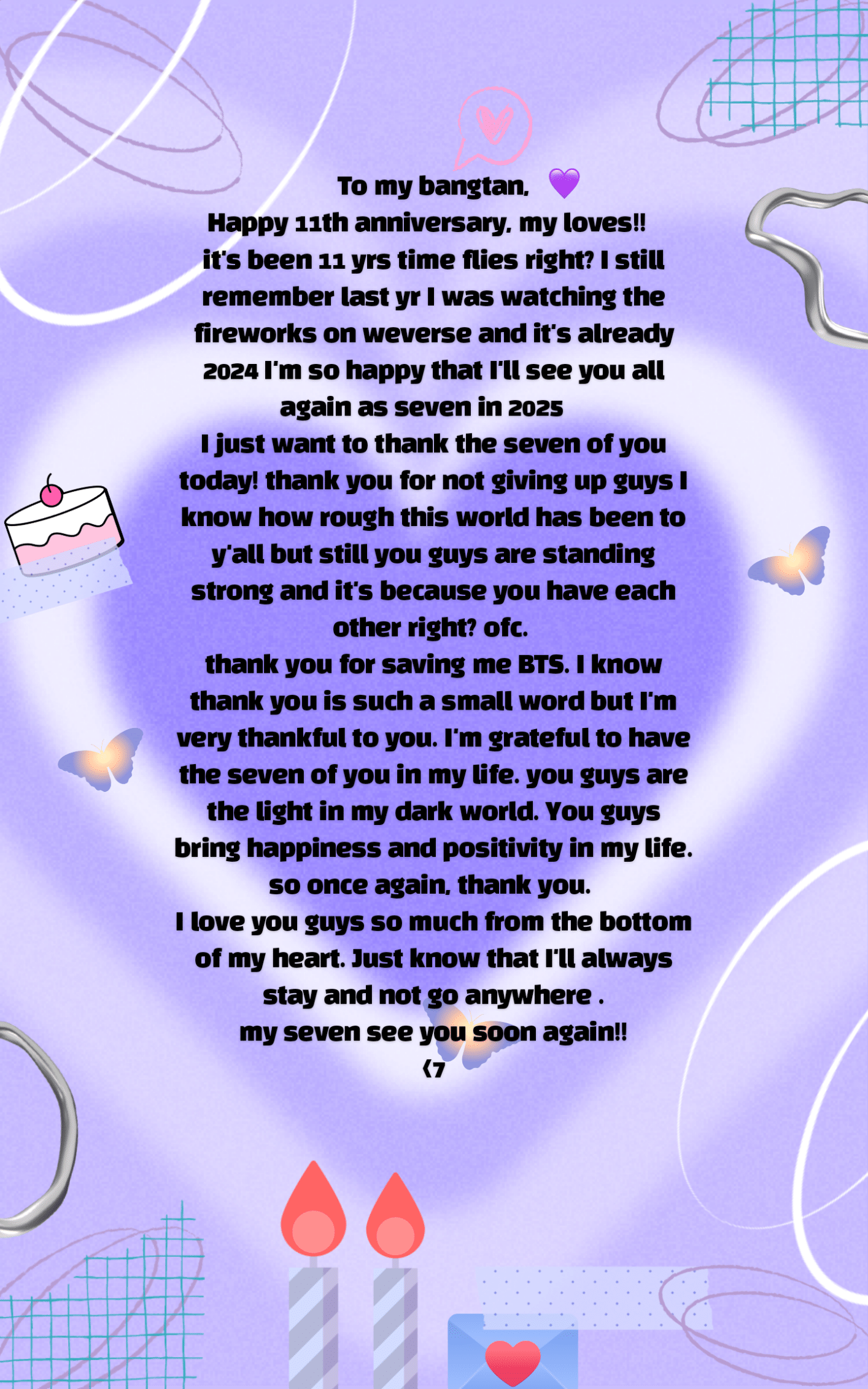 BTS Weverse Fan Letter