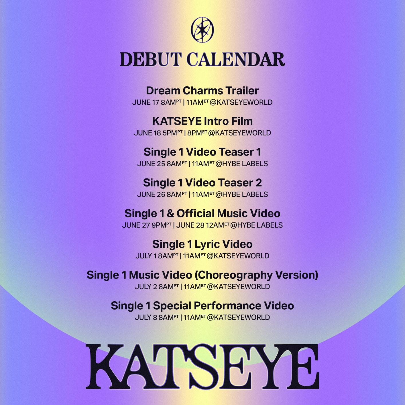 Weverse KATSEYE Image - Debut Calendar