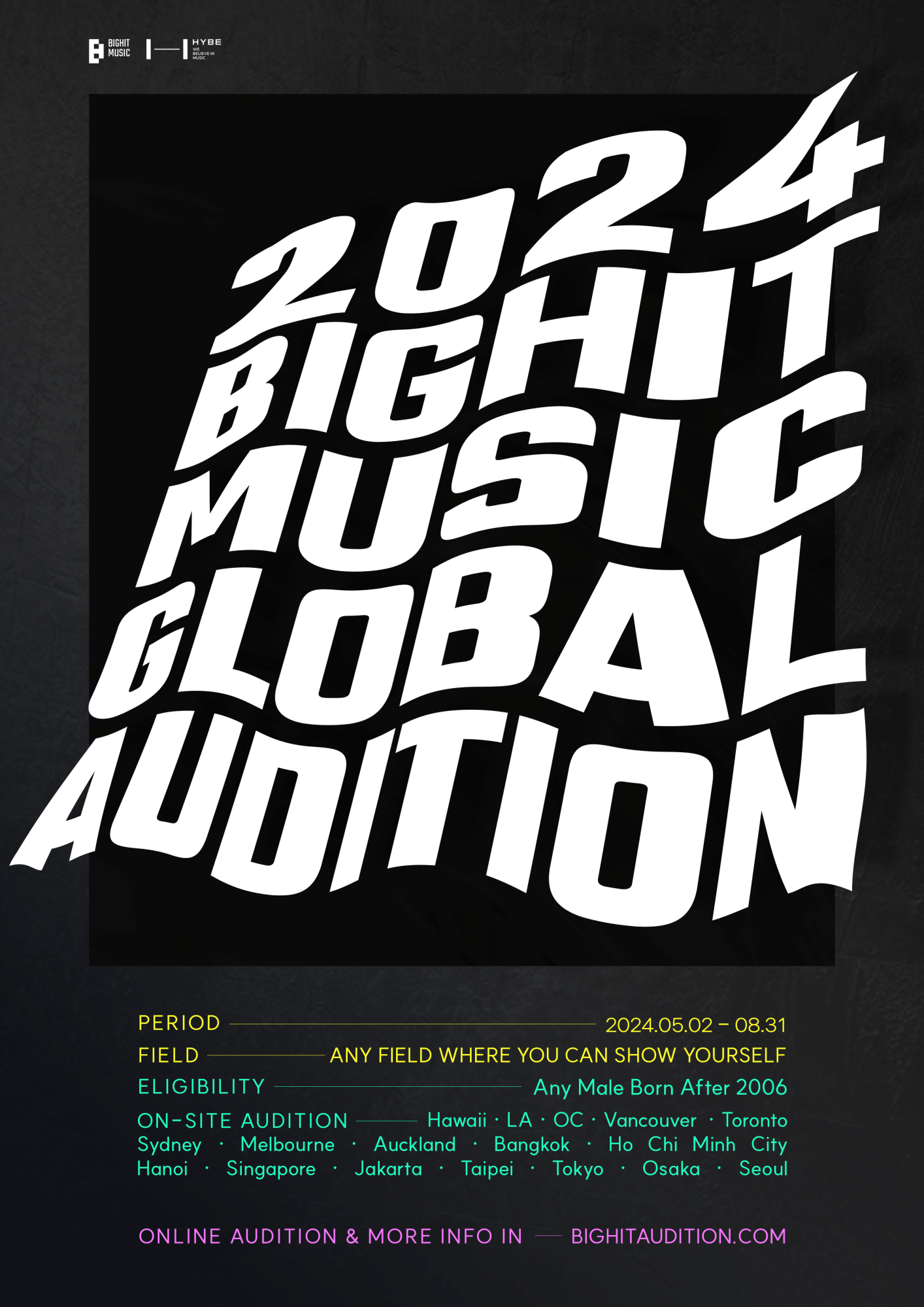 Weverse zone Community Post - [2024 BIGHIT MUSIC GLOBAL AUDITION] 💧FROM ...