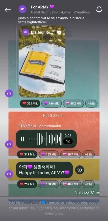 BTS Community Post - El canal de Difusión de #BTS en Instagram, compartió un audio de #JIN ...